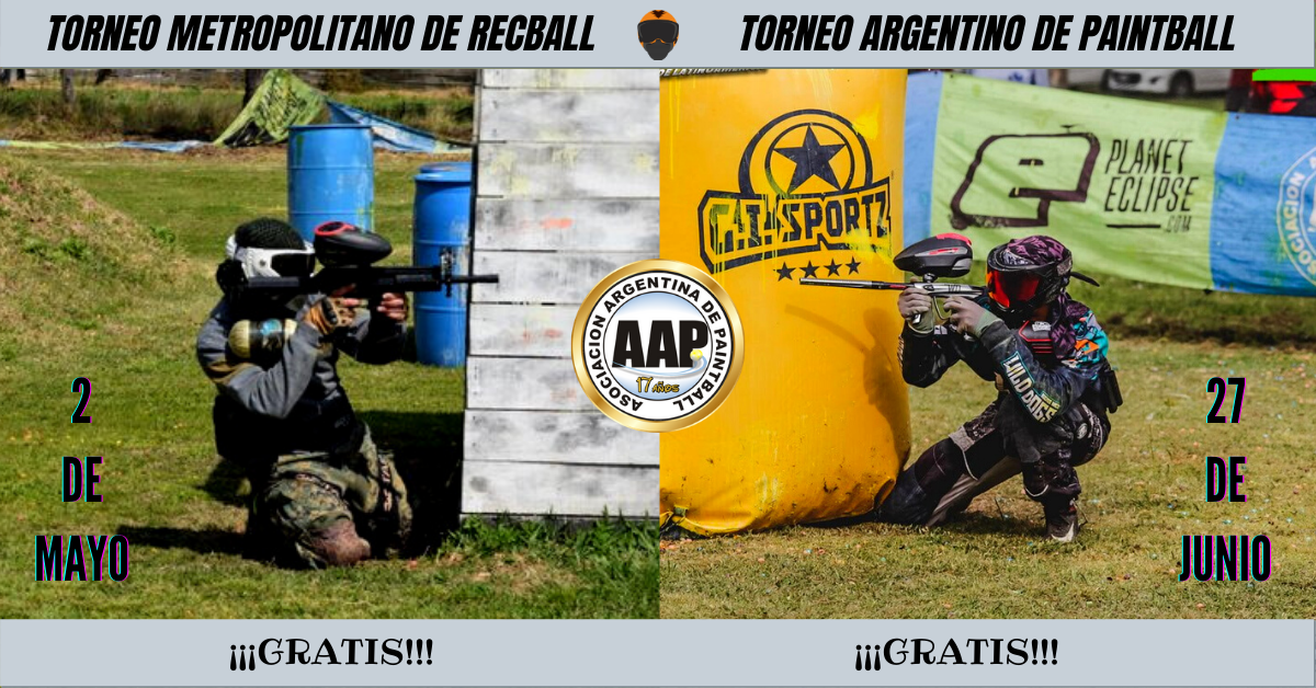 Escuchaste bien, TMR y TAP Gratis!!! – Asociacion Argentina de Paintball